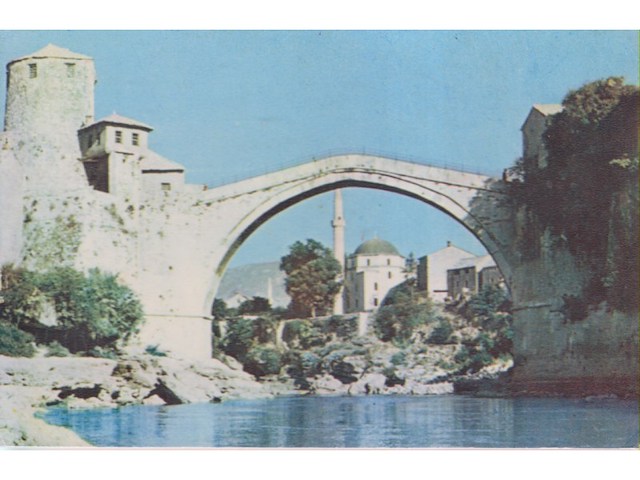 MOSTAR / Stari most 1963. - pre rušenja hrvatskih Zengi