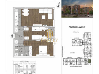 Moderan trosoban 62m na prodaju Novi Sad