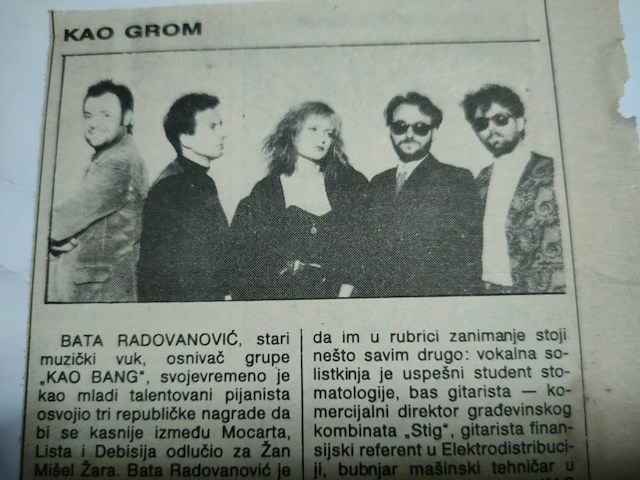 Č/ Grupa bang - Bata Radovanović / Novosti8