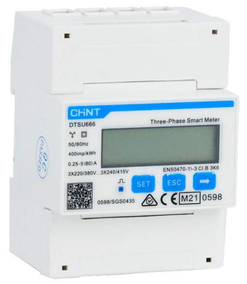 Smart Meter CHINT DTSU666 TPM-E, 3-fazni