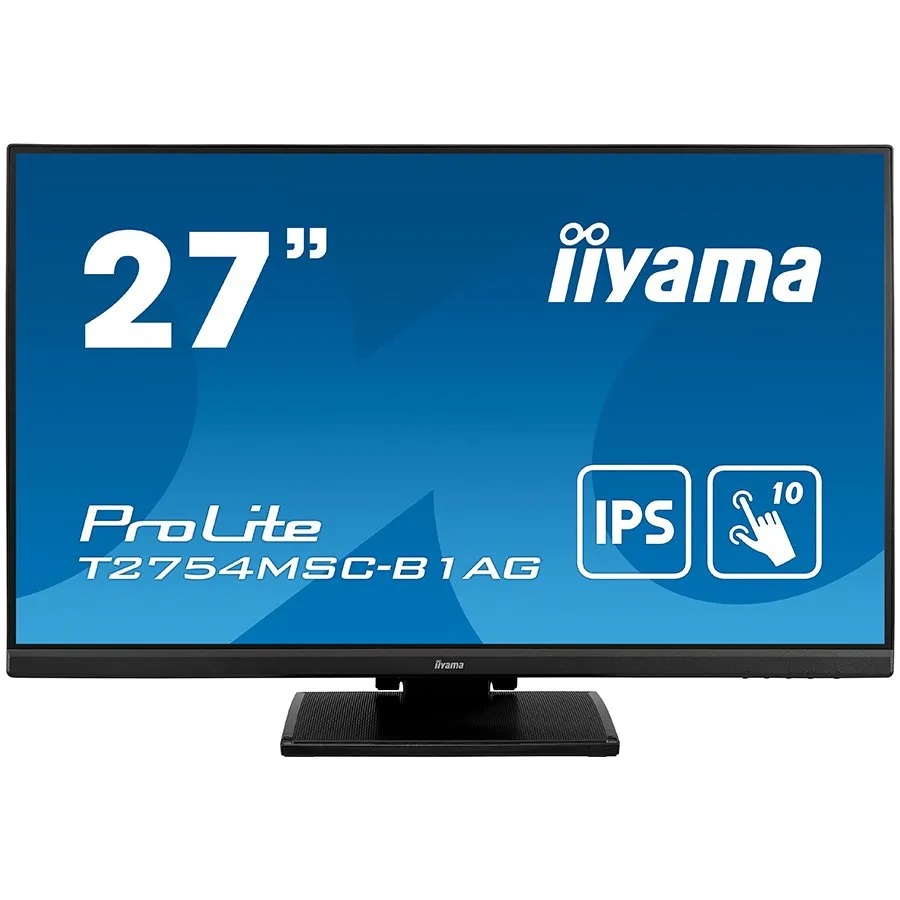 IIYAMA Multiboard T2754MSC-B1AG 27" PCAP 10P Touch, Anti Glare coating, 1920x1080, IPS-panel, Slim Bezel, Speakers, VGA, HDMI, Double Hinge stand, 300cd/m², USB (1x 3.0), 5ms, USB Touch Interface ...