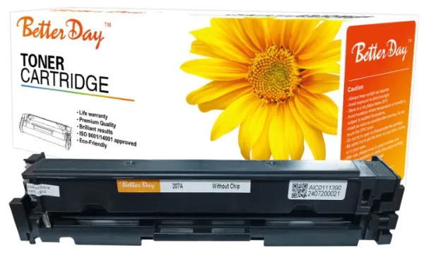 Toner BetterDay 207A(W2211A) M255/M283 zam. kaseta za HP Cyan 1.6k (bez cipa)