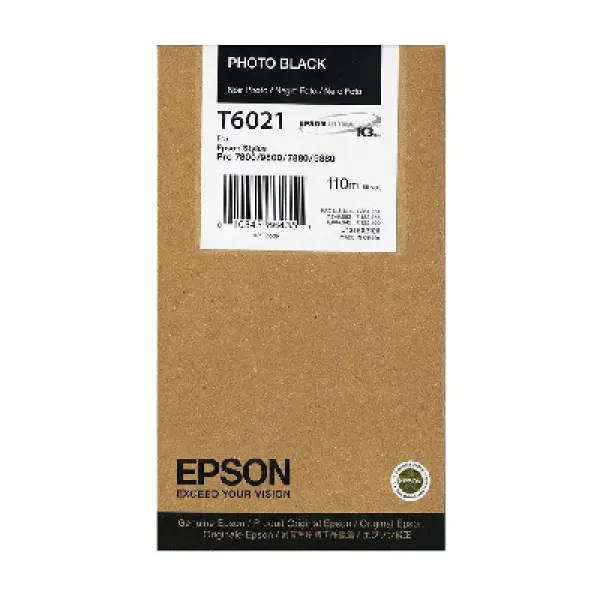 Epson Ink T6021 Tinta za štampač, 110ml, Crna