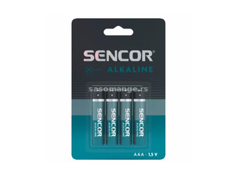 Baterija Sencor LR03 AAA 4BP Alkalna 1/4