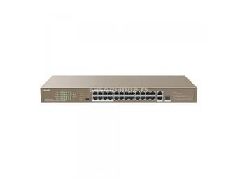 Svič 10/100 24-port PoE+2GE/1SFP Port Tenda TEF1126P-24-250W