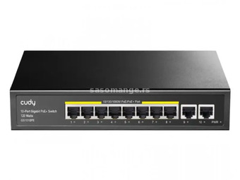 CUDY GS1010PE 10-Port Gigabit PoE+ Switch