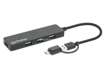 Manhattan 4-Port USB 3.0 Type-CType-A Combo Hub