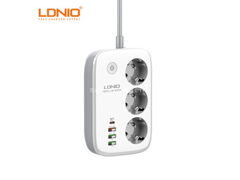 Produzni kabl LDNIO SEW3452 EU 3 uticnice + 2xUSB QC PD