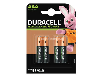 Punjiva baterija Duracell AAA 750mAh(pak 4 kom)