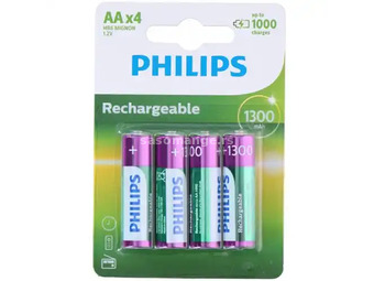 Punjiva baterija Philips AA NiMh 1300mAh 1/4