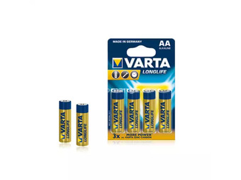 Baterija Varta LR6 Longlife AA, nepunjiva 1/4