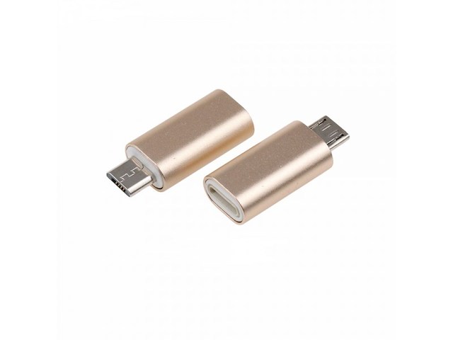 Adapter TIP C na Micro USB gold