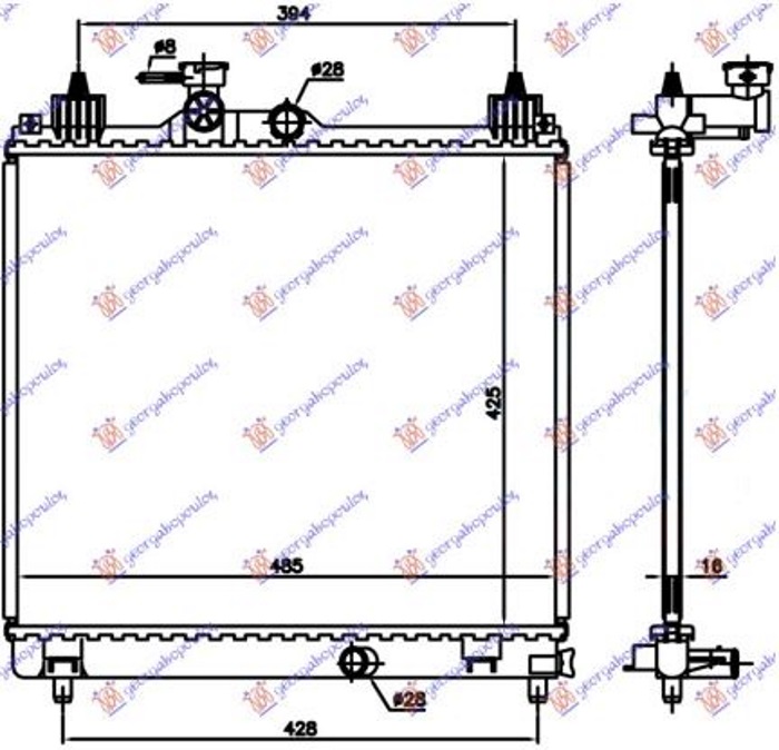 HLADNJAK MOTORA 1.2 BENZIN (425x485x16) – SUZUKI IGNIS (2020-) (OEM: 1770081P00)