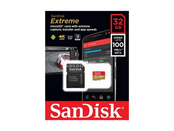 MICRO SD 32GB SanDisk Extreme + adapter SDSQXAF-032G-GN6MA