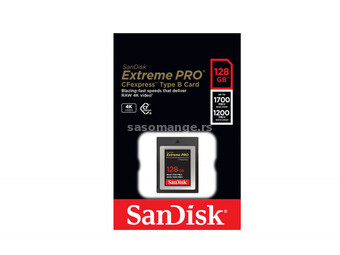 Sandisk cfexpress 128gb extreme pro 1700/1200mb/s