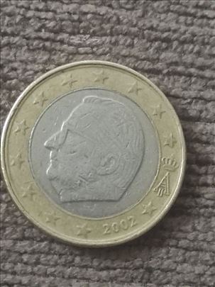 Kovanica1euro Belgija 2002 sa greskom