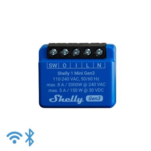 SHELLY 1 MINI GEN3 - MINI WiFi MODUL 8A BEZ PREGLEDA POTROSNJE