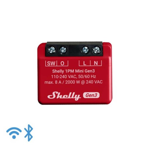 SHELLY 1PM MINI GEN3 - MINI WiFi MODUL 8A SA PREGLEDOM POTROSNJE