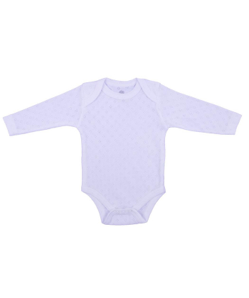 My Baby bodić za bebe dugi rukav Beli Veličina 62 - Nsb-Ubodr01