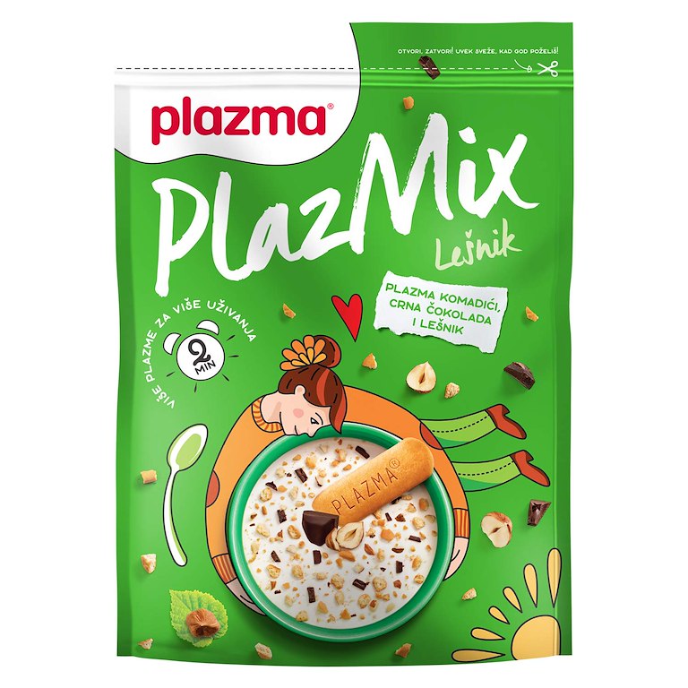 Plazma komadići mešavina keksa čokolade i lešnika 350g plazmix plazma