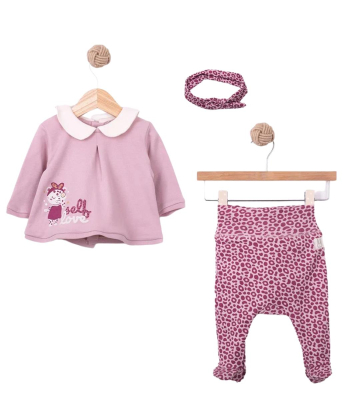 Just Kiddin baby set za devojčice 3 u 1 od 0-3 meseca Self Care Rose&Purple - 18000661