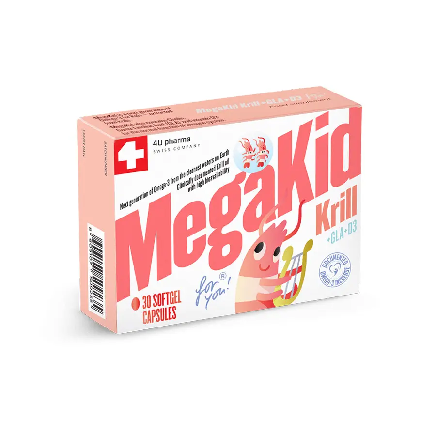 4U PHARMA Megakid kril + gla + d3