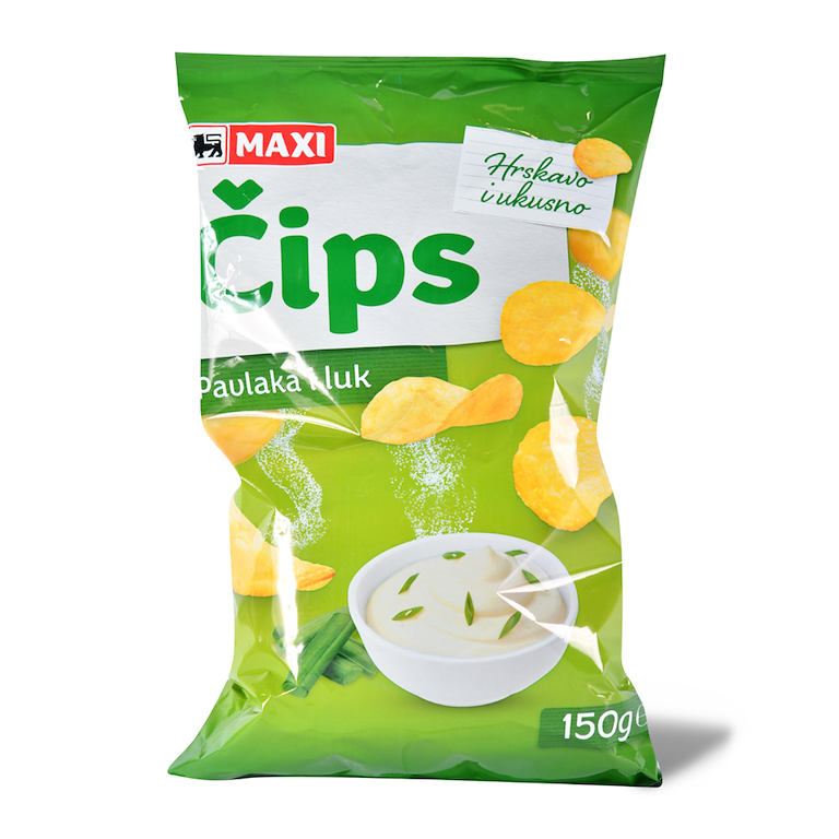 Cips pavlaka&luk Maxi 150g