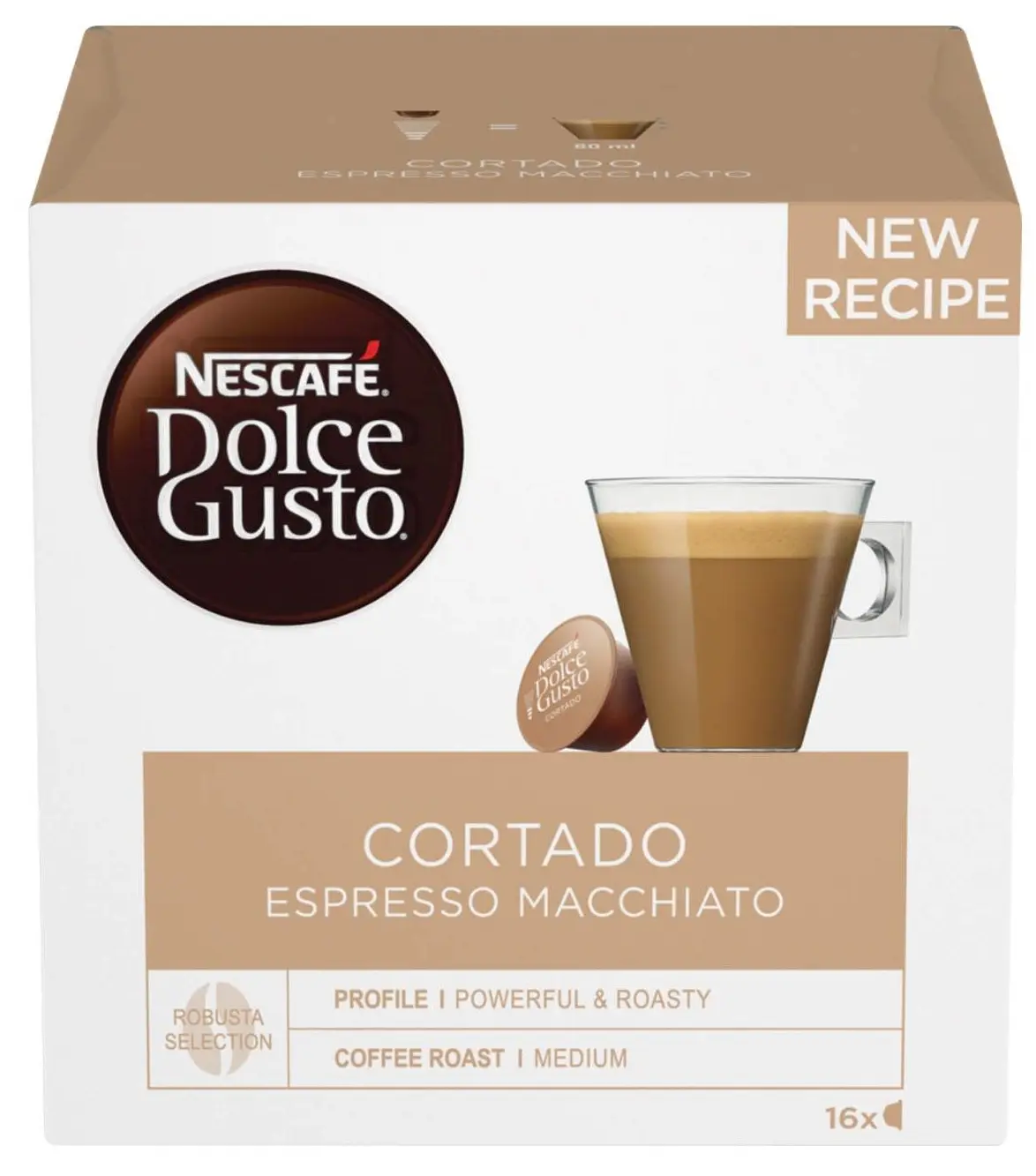 Nescafe Dolce Gusto Cortado Kapsule za kafu, 16 komada 100.8g