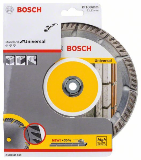 Bosch dijamantska rezna ploča standard for universal 180x22,23 180x22.23x2.4x10mm ( 2608615063 )