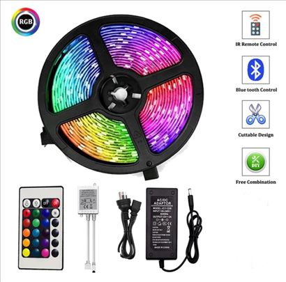 Wifi rgb LED traka bluetooth svetleca komplet 5m