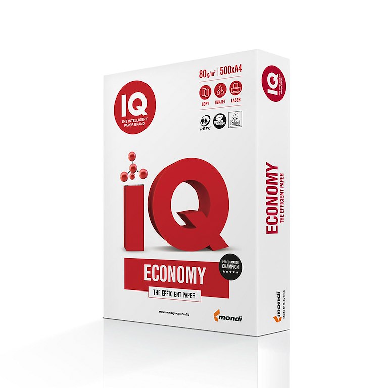 FOTOKOPIR PAPIR IQ ECONOMY + A4 80GR 500 LISTA