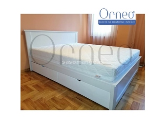 Krevet King beli + 2 male fioke + dušek Heaven 160200