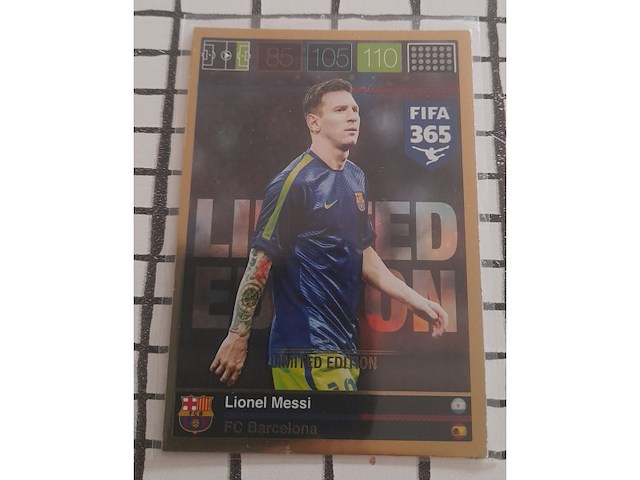 Messi, Fifa 365, Limited edt., Panini