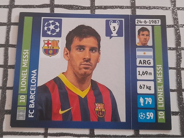 Messi, Liga Šampiona 2013/14, #554, Panini