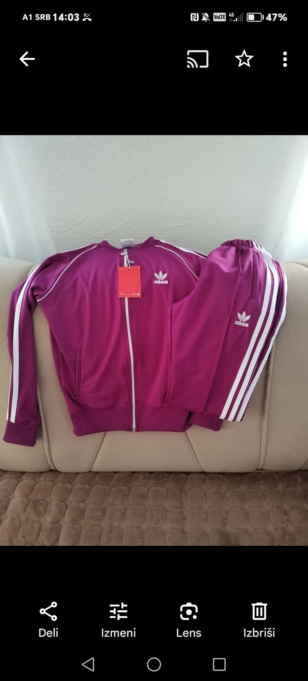 Adidas, 2XL (EU 44), Jednobojni, bоја - Ljubičasta