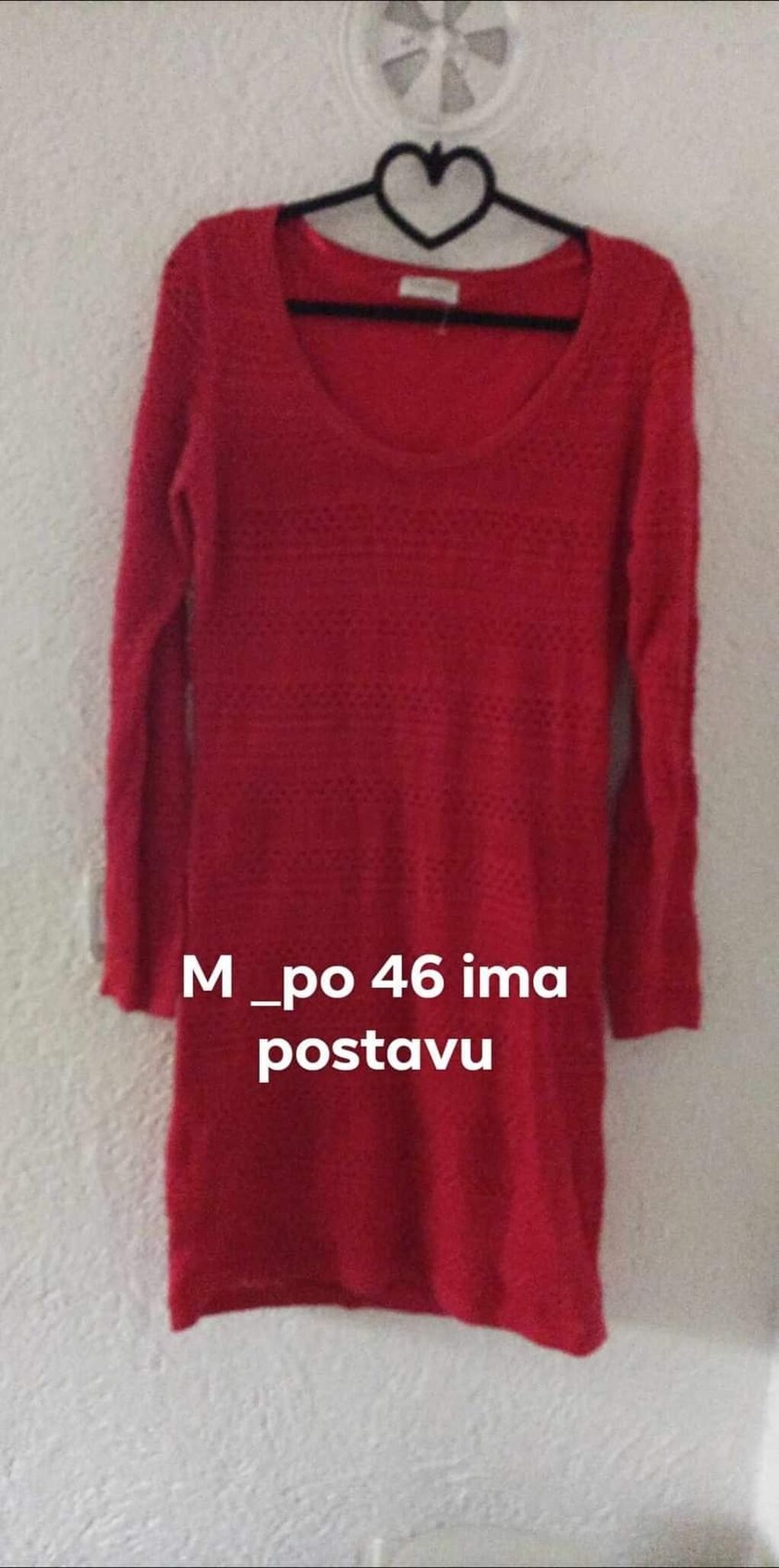 9Fashion Woman M (EU 38), bоја - Crvena, Oversize, Dugih rukava