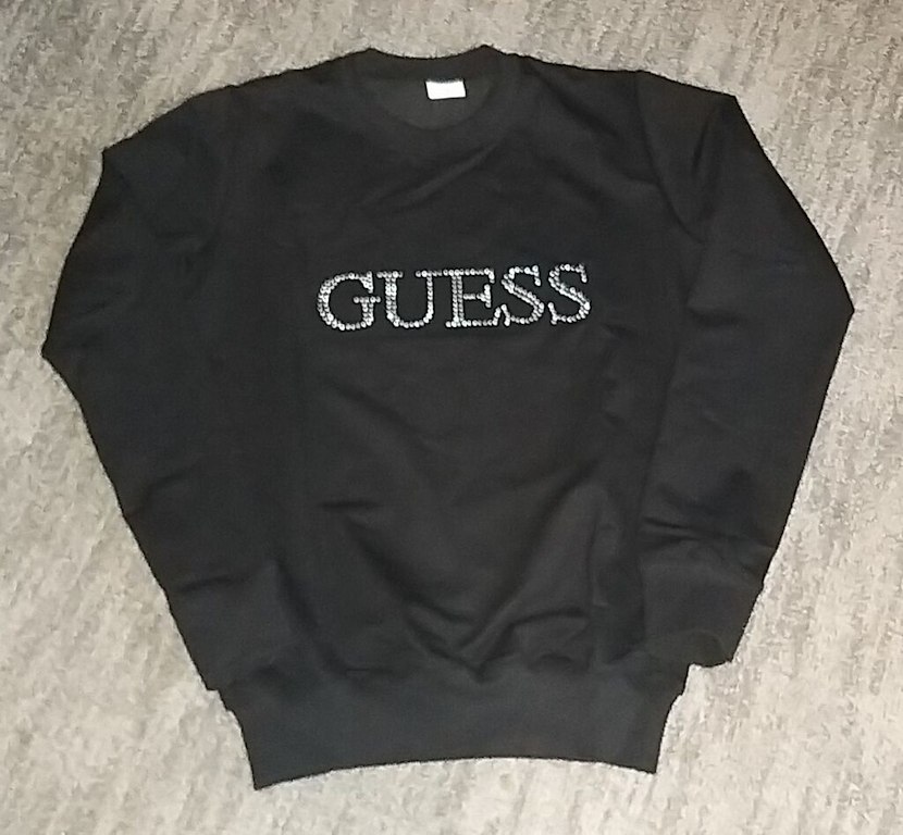 Guess, L (EU 40), M (EU 38), XL (EU 42), Sa ilustracijom, bоја - Crna