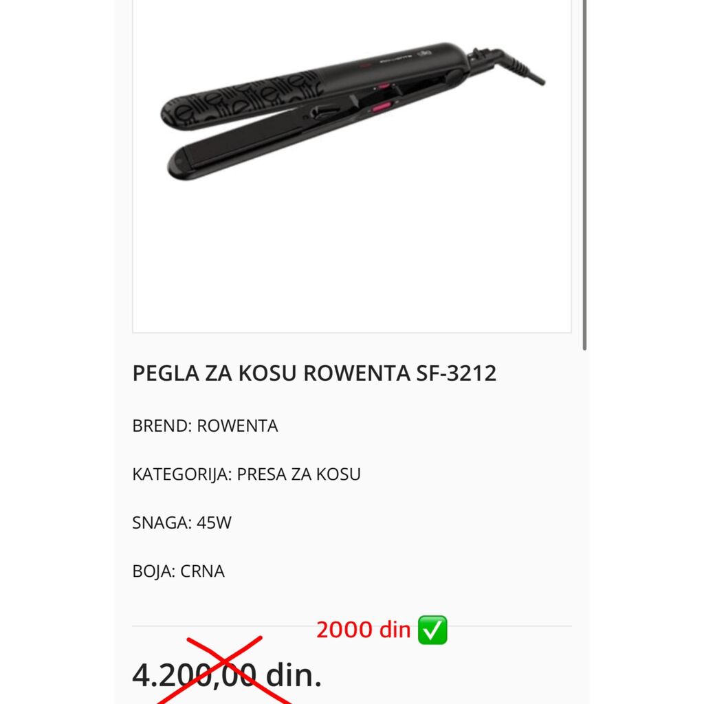 Savršena pegla za kosu za samo 2000 din!