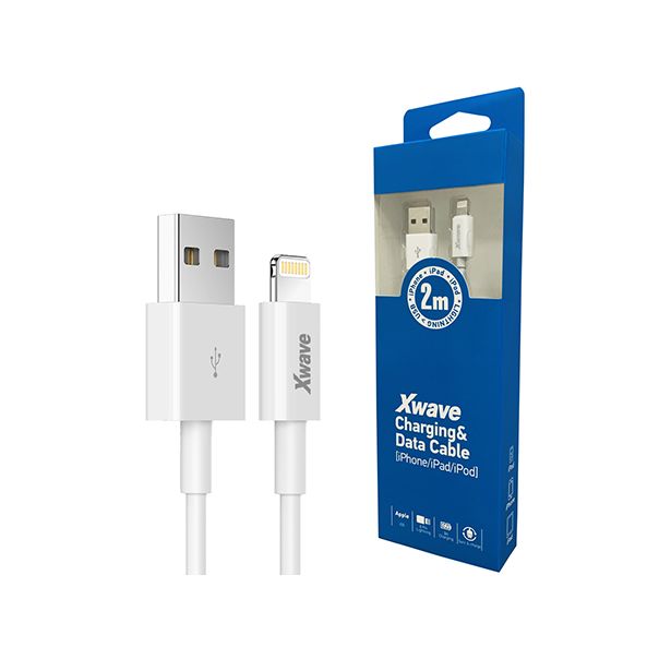 XWAVE USB kabl IPHONE 2m 3A ,lightning, bela