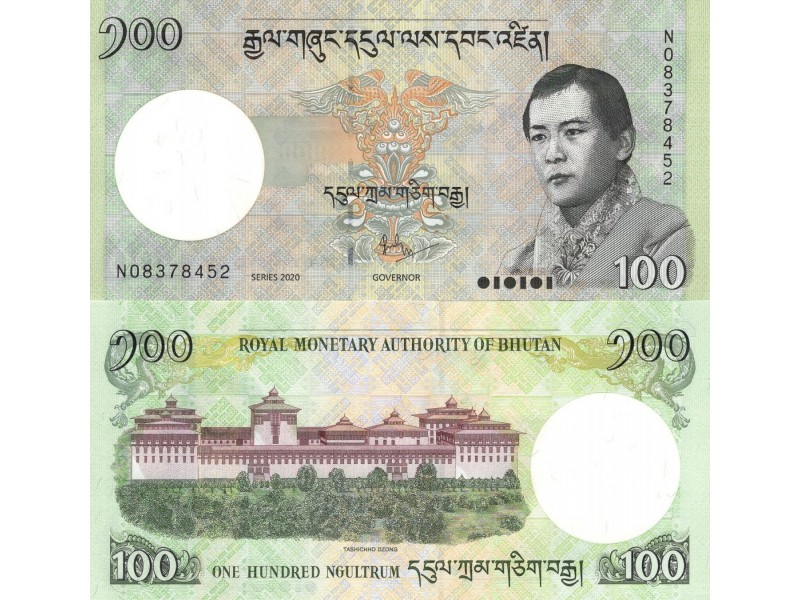 BHUTAN Butan 100 Ngultrum 2020 UNC, P-32