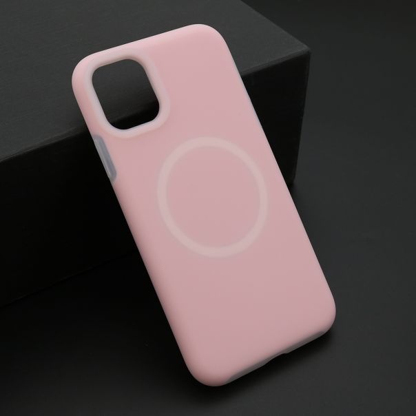 Maska Pastel color Magsafe za iPhone 11, roze