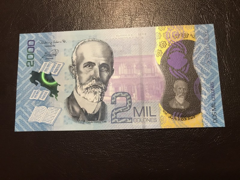 COSTA RICA 2000 COLONES. UNC POLYMER.