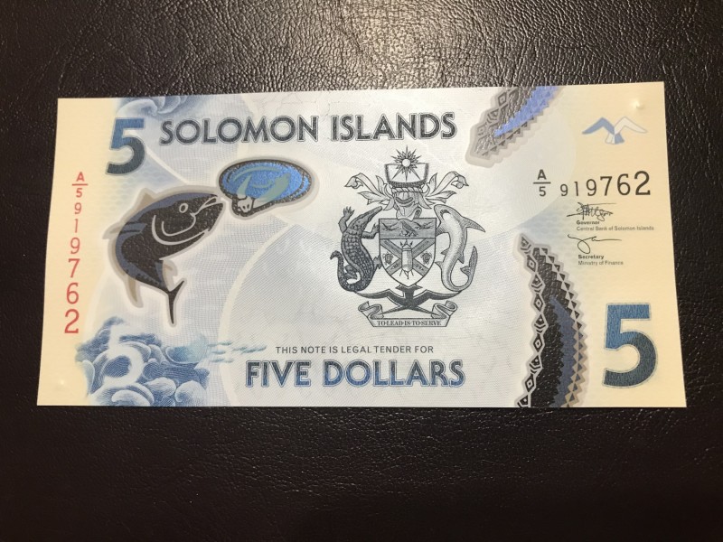 SOLOMONSKA OSTRVA 5 DOLARA. UNC.POLYMER.