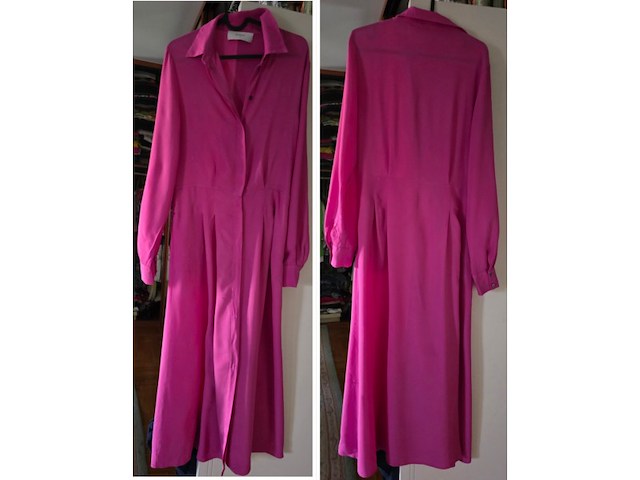 BEATRICE B fuschia chemise Silk dress M