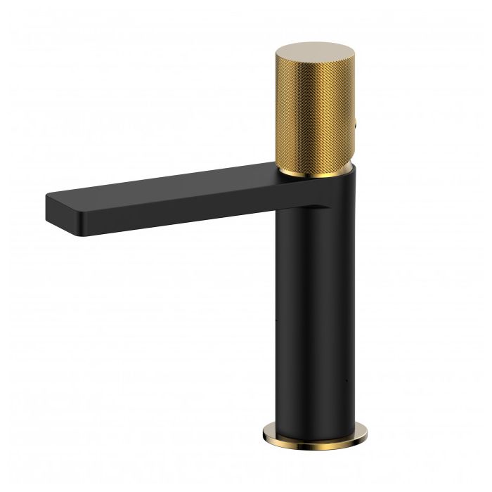 Copen NOOK slavina lavabo Brushed Gold Black 102 GRIP