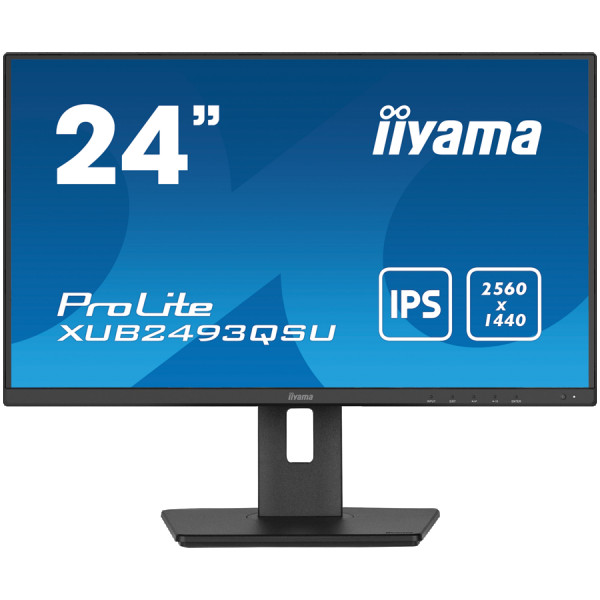 IIYAMA Monitor 24'' ETE IPS-panel, 2560x1440, 15cm Height Adj. Stand, Pivot, 300cdm˛, Speakers, HDMI, DisplayPort, 4ms, USB-HUB 3x 3.0 (23,8