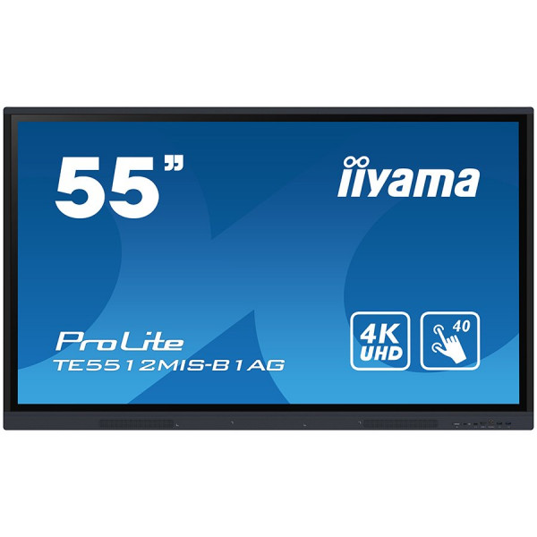 IIYAMA 55'' iiWare10 , Android 11, 40-Points PureTouch IR with zero bonding, 3840x2160, UHD IPS panel, Metal Housing, Fan-less, Speakers 2x 16W