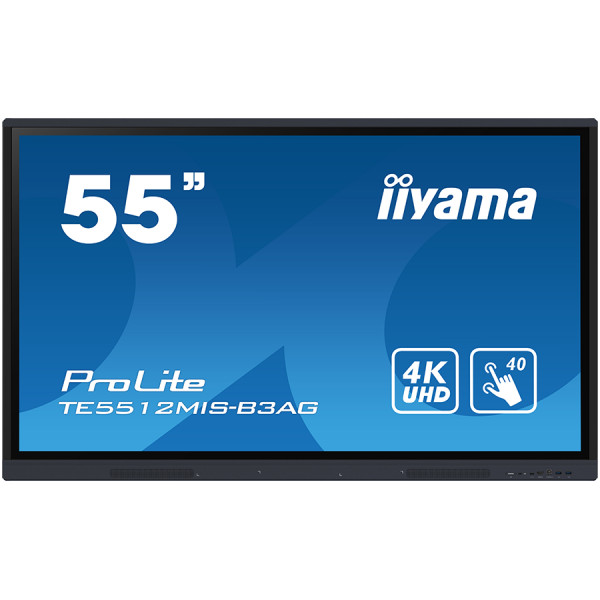 IIYAMA The TE5512MIS-B3AG is an exceptional 4K UHD interactive display to enhance collaboration, communication, and engagement.