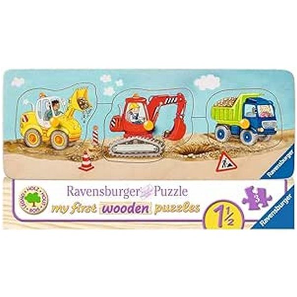 Ravensburger puzzle - Drvene puzle Vozila - 3 dela