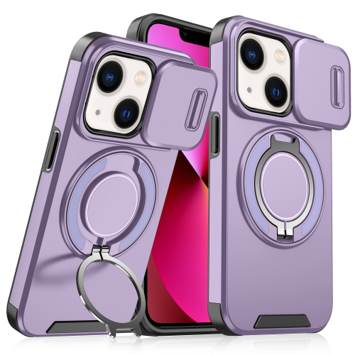 Zastitna maska (futrola) CamShield Ring stand - iPhone 14 ljubicasta